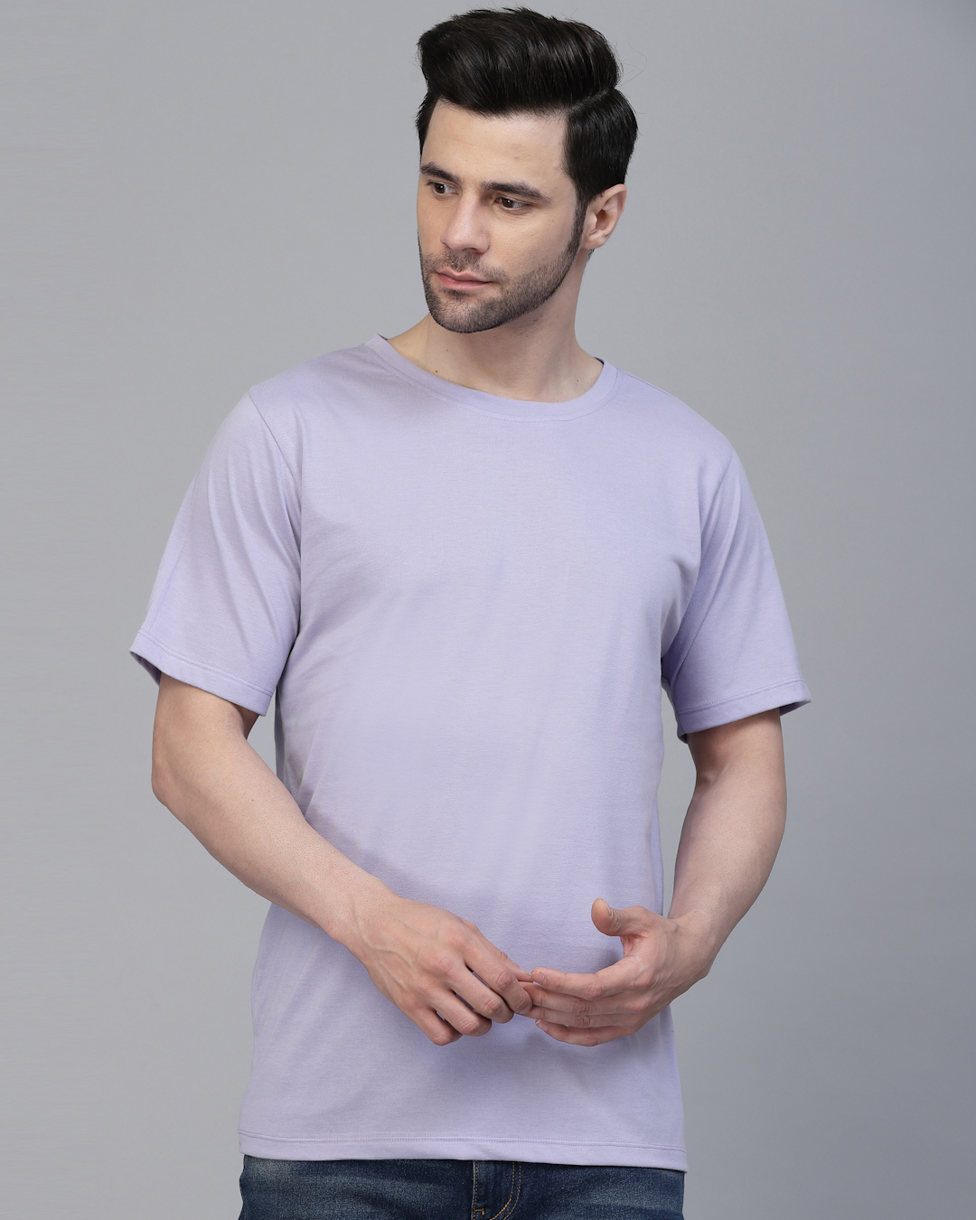 Buy Men's Light Purple Printed T-shirt Online at Bewakoof