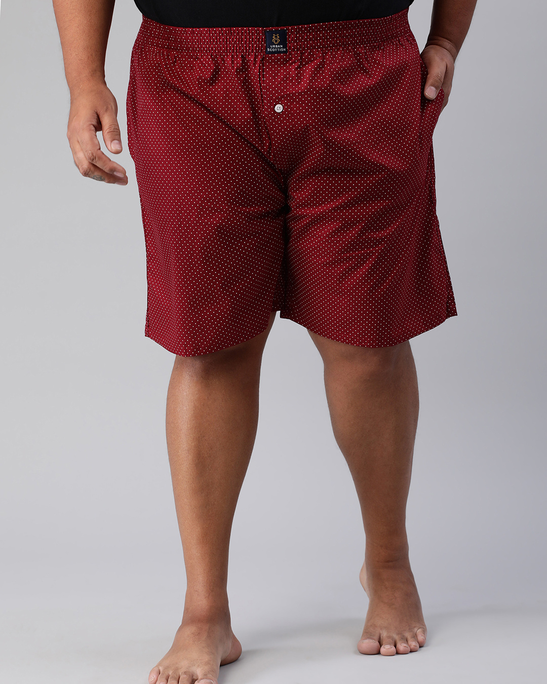 Buy Men's Maroon All Over Printed Plus Size Boxers Online in India at ...