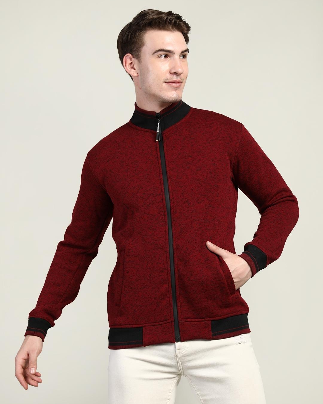 Buy Men's Maroon Jacket Online at Bewakoof