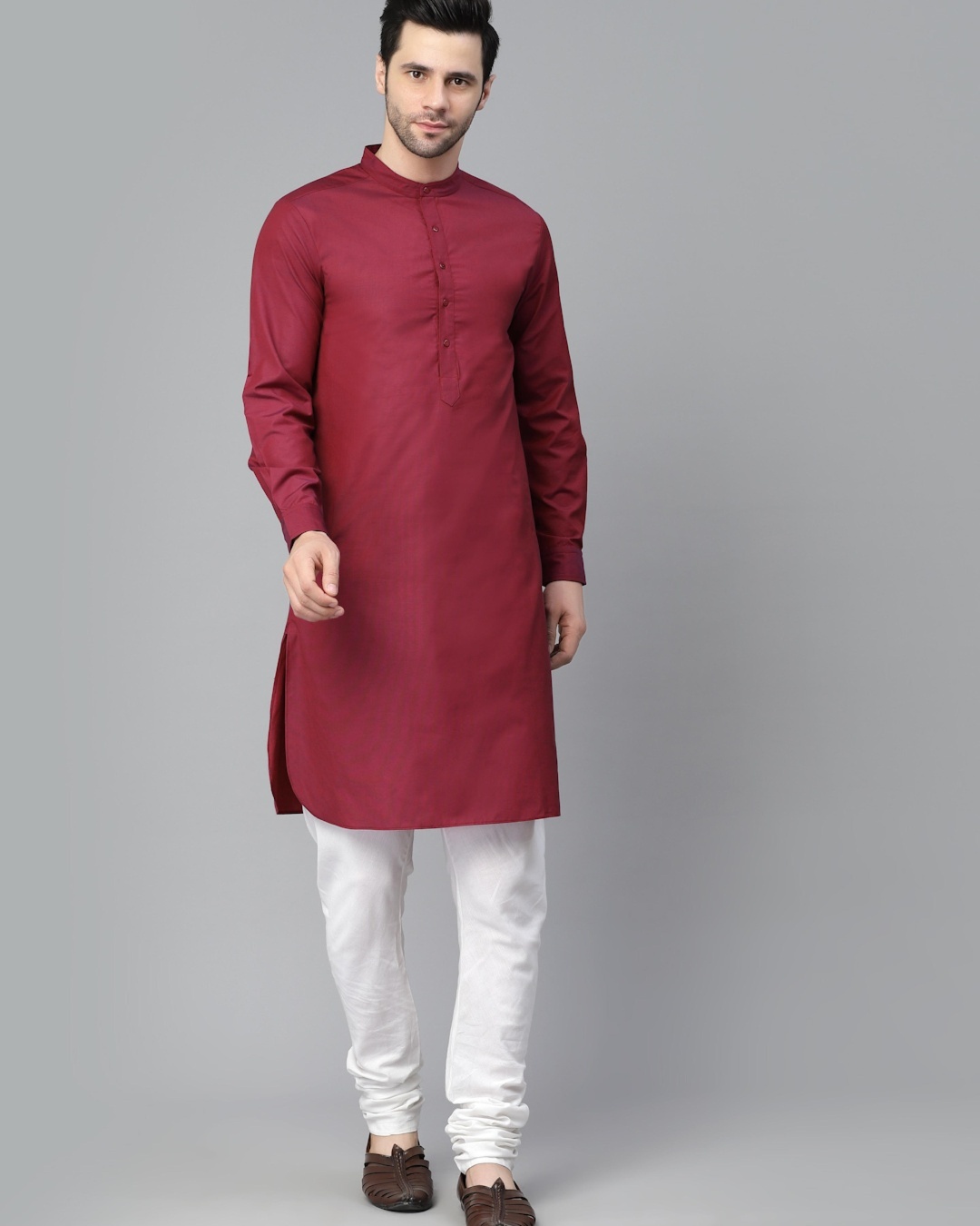 Buy Men's Maroon Kurta Online at Bewakoof