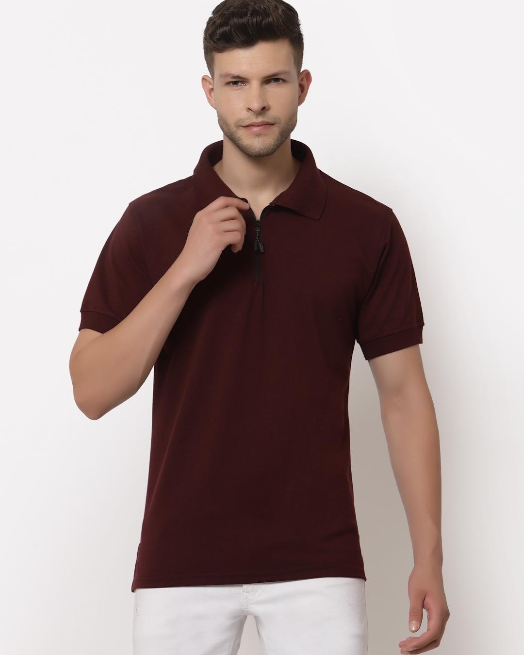 Buy Men's Maroon Slim Fit T-shirt Online at Bewakoof
