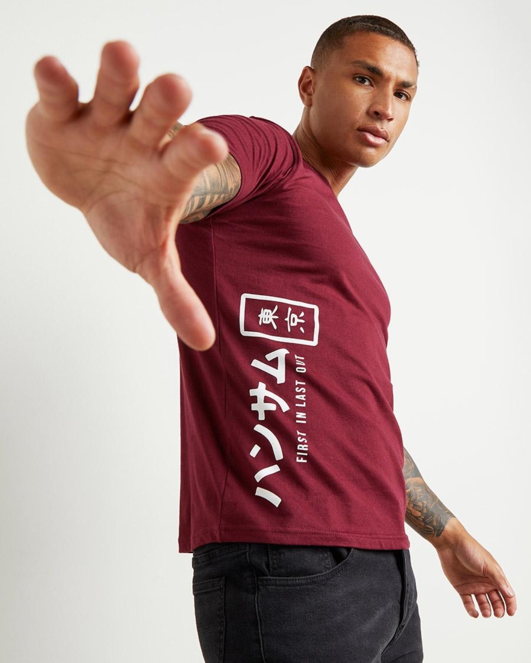 Buy Men's Maroon Printed T-shirt Online at Bewakoof