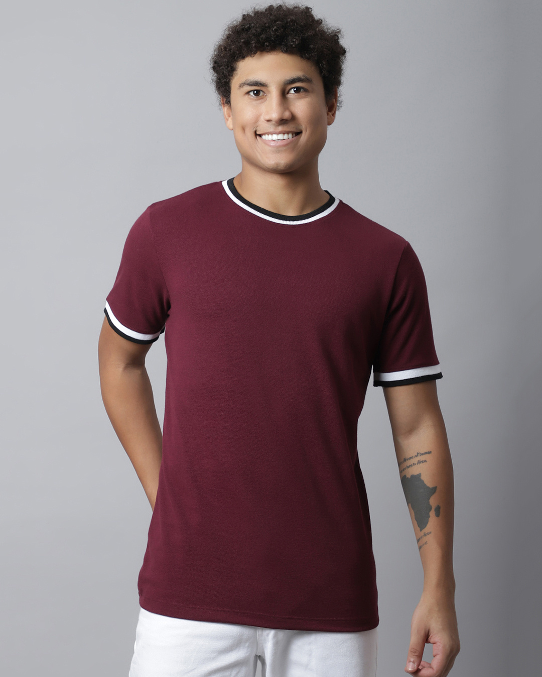 Buy Men's Maroon T-shirt Online at Bewakoof