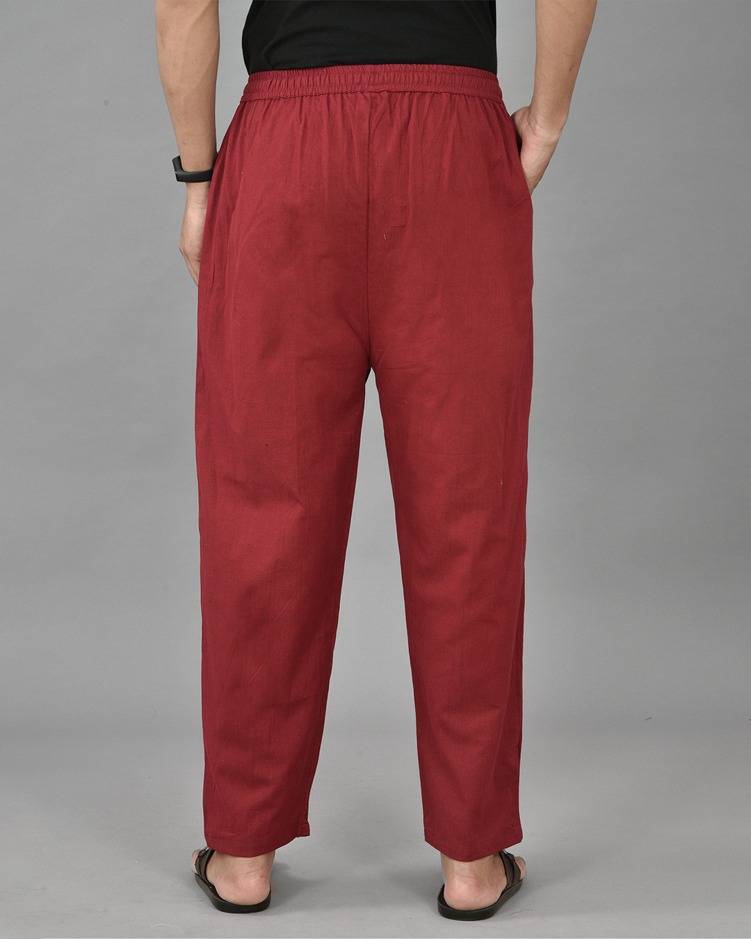 Buy Men's Maroon Casual Pants Online at Bewakoof