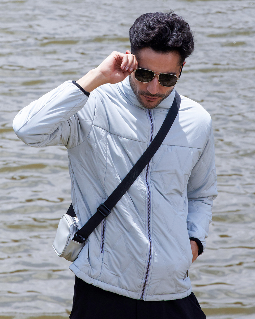 Buy Men's Moon Grey Puffer Jacket Online at Bewakoof