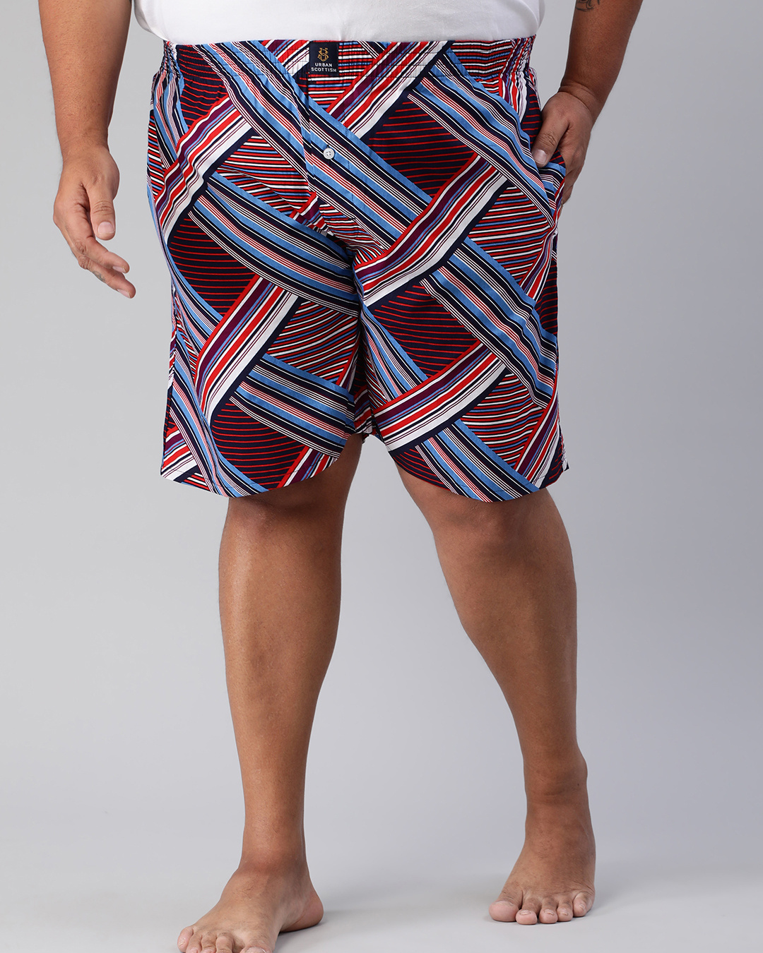 Buy Men's Multicolor All Over Printed Plus Size Boxers Online in India ...