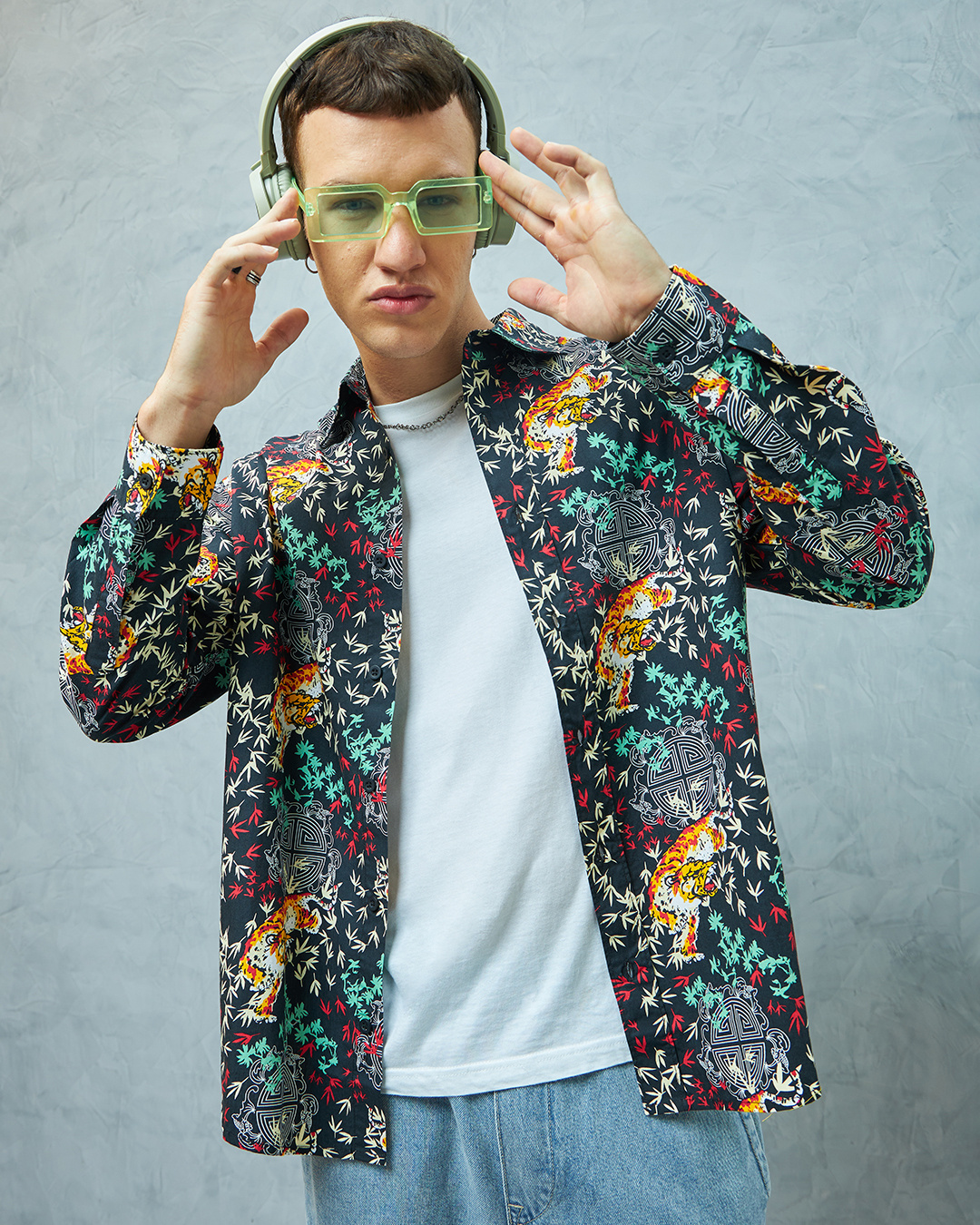 Buy Mens Multicolor All Over Printed Oversized Shirt Online At Bewakoof