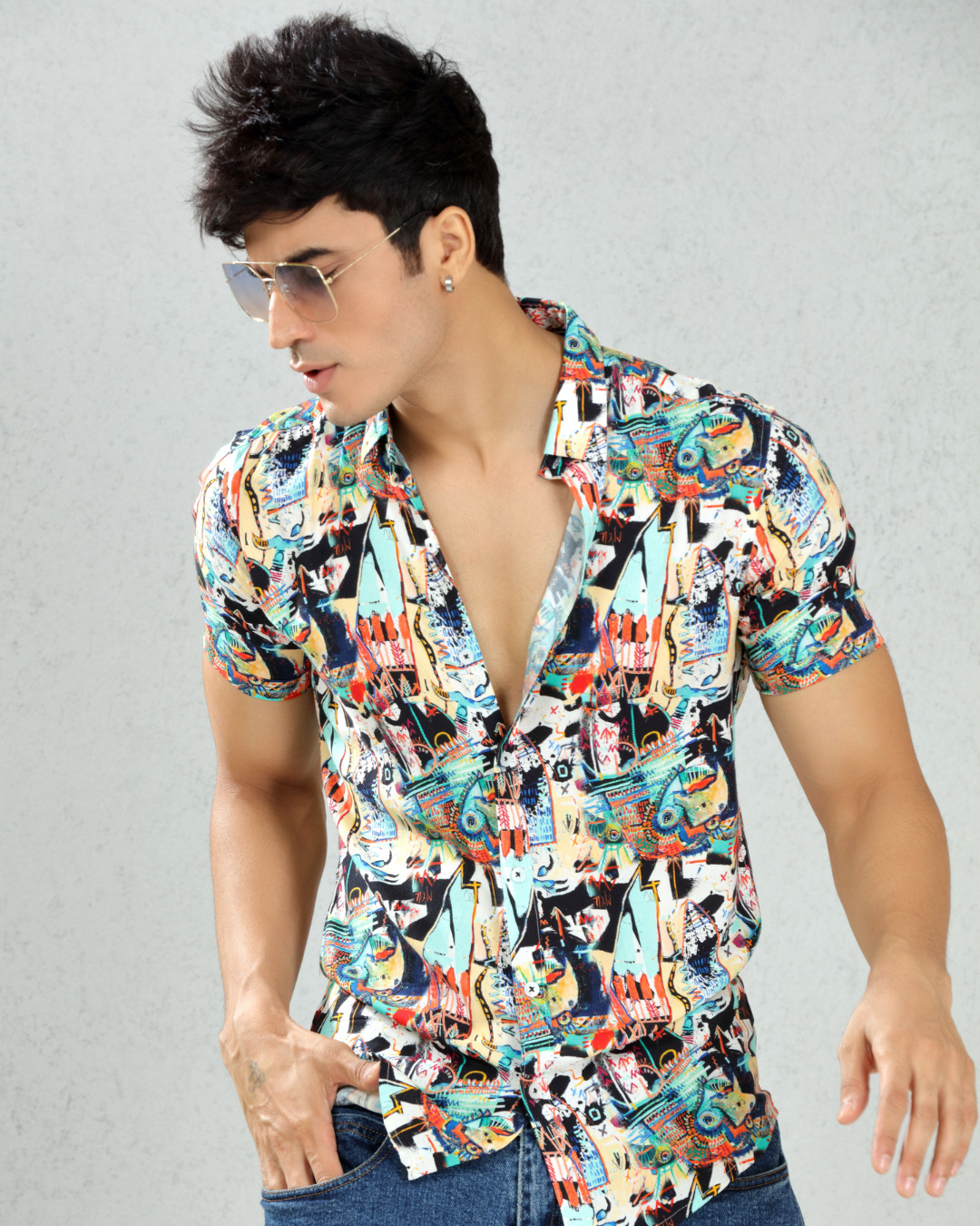 Buy Men's Multicolor All Over Printed Shirt Online in India at Bewakoof