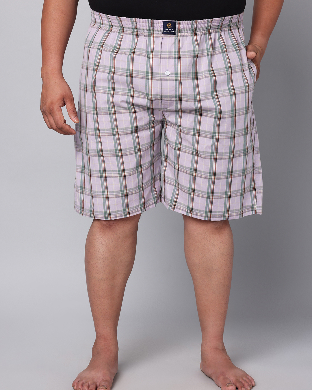 Buy Men's Multicolor Checked Plus Size Boxers Online in India at Bewakoof