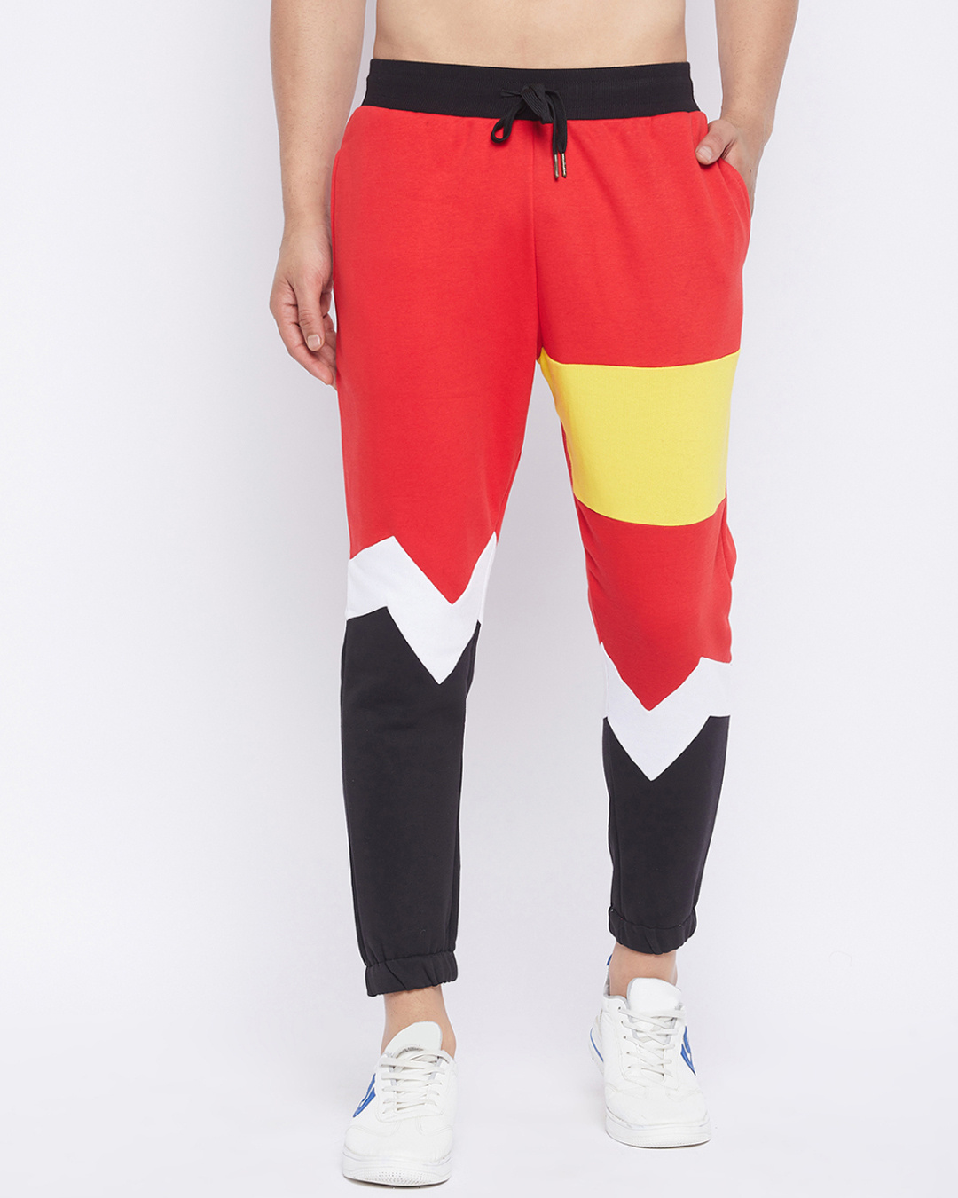 Buy Men's Multicolor Oversized Cotton Track Pants Online at Bewakoof