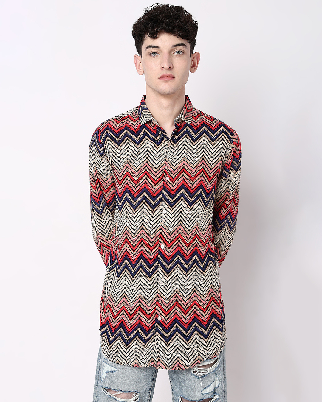 Buy Men's Multicolor Geometric Printed Shirt Online at Bewakoof