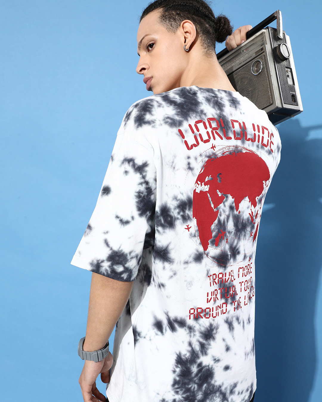 Buy Mens Multicolor Tie And Dye Oversized T Shirt Online At Bewakoof