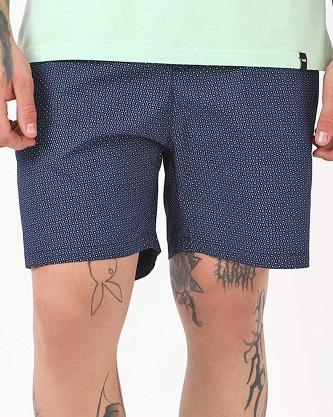 Buy Men's Navy Blue All Over Printed Boxers Online at Bewakoof