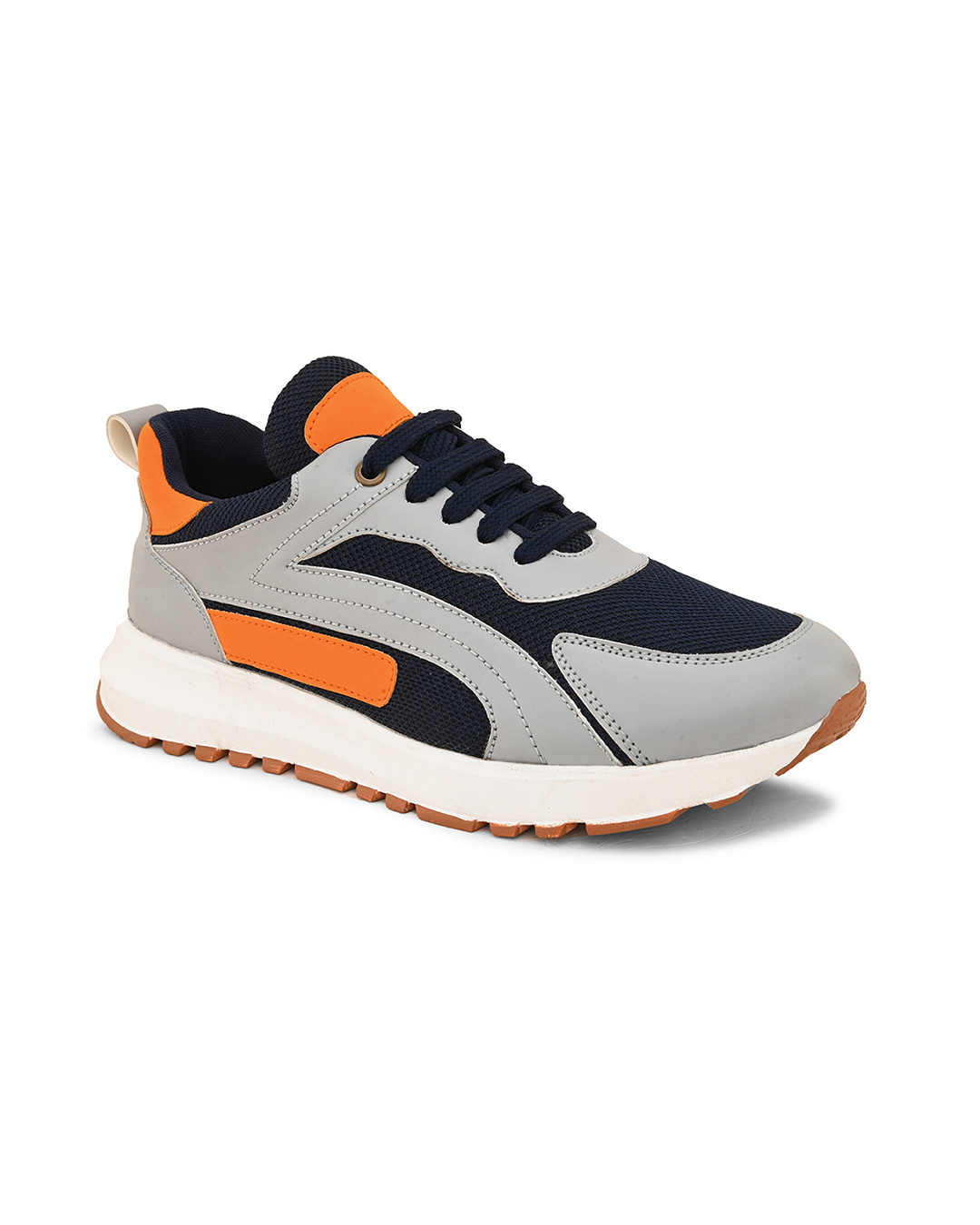 Buy Men's Navy Blue & Grey Colorblock Casual Shoes Online in India at ...