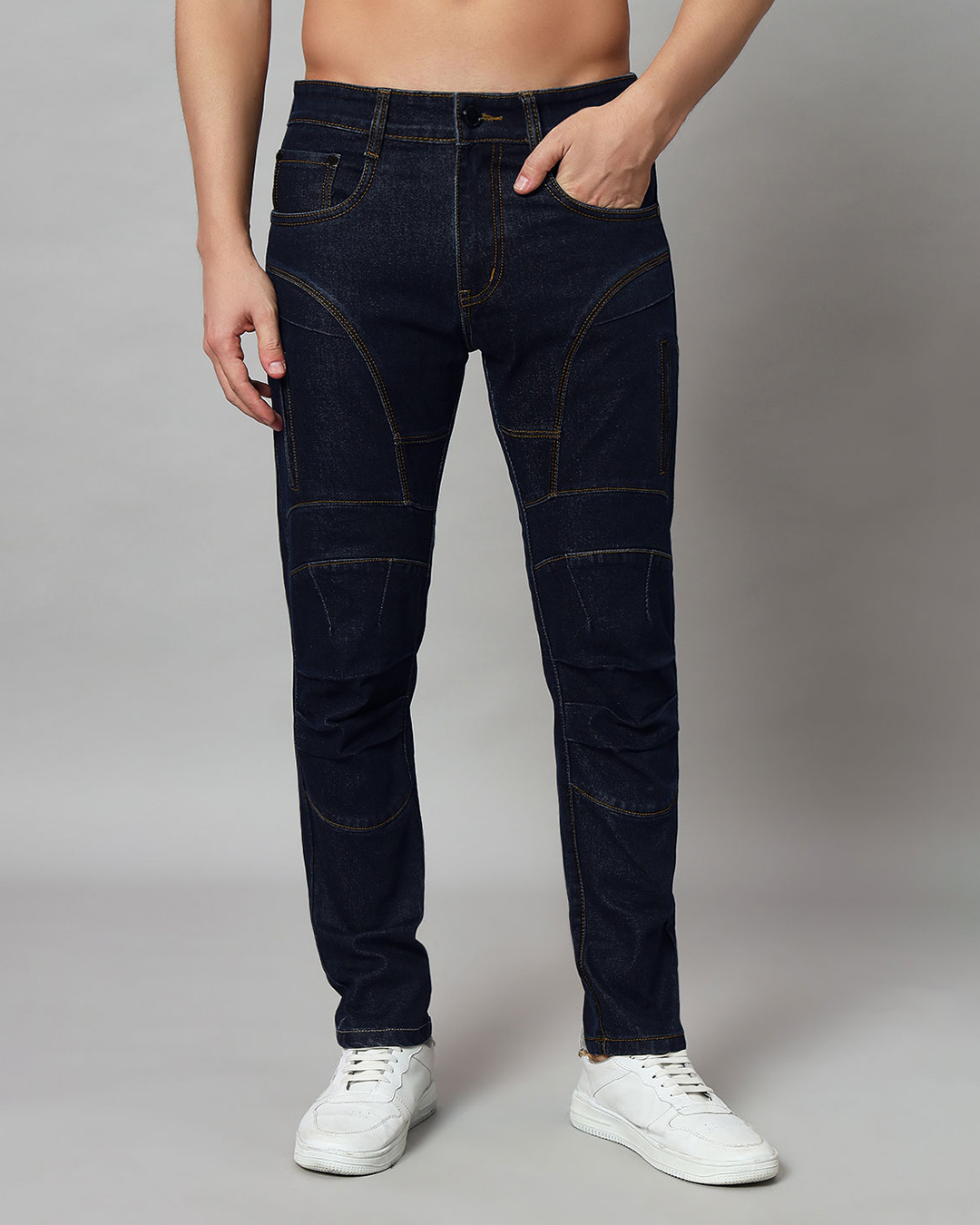 Buy Men's Navy Blue Jeans Online at Bewakoof