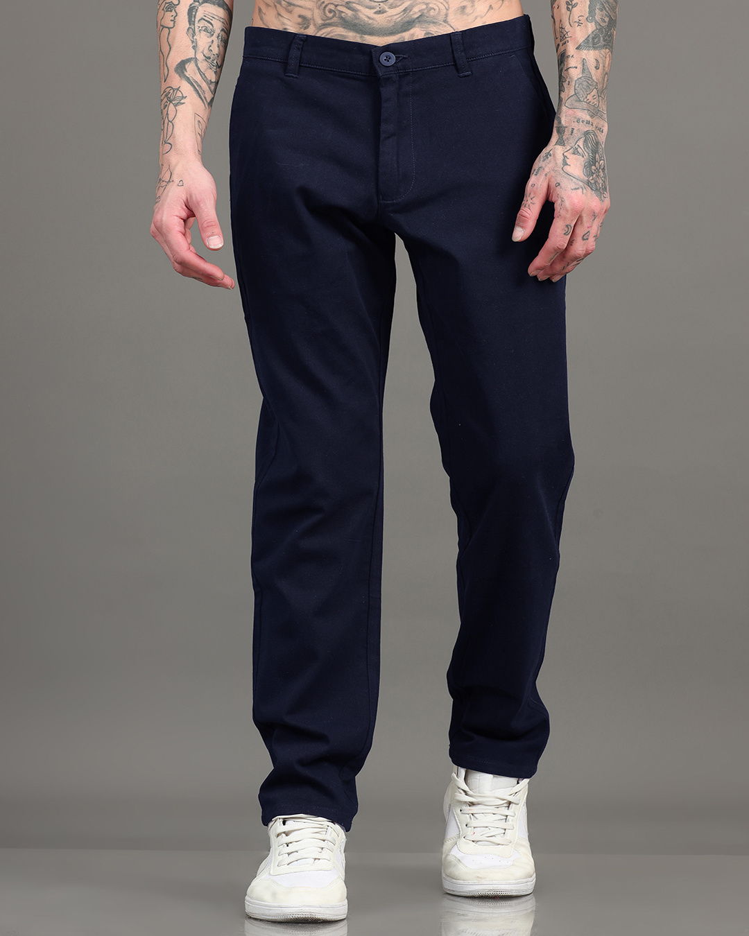 Buy Men's Navy Blue Pants Online at Bewakoof