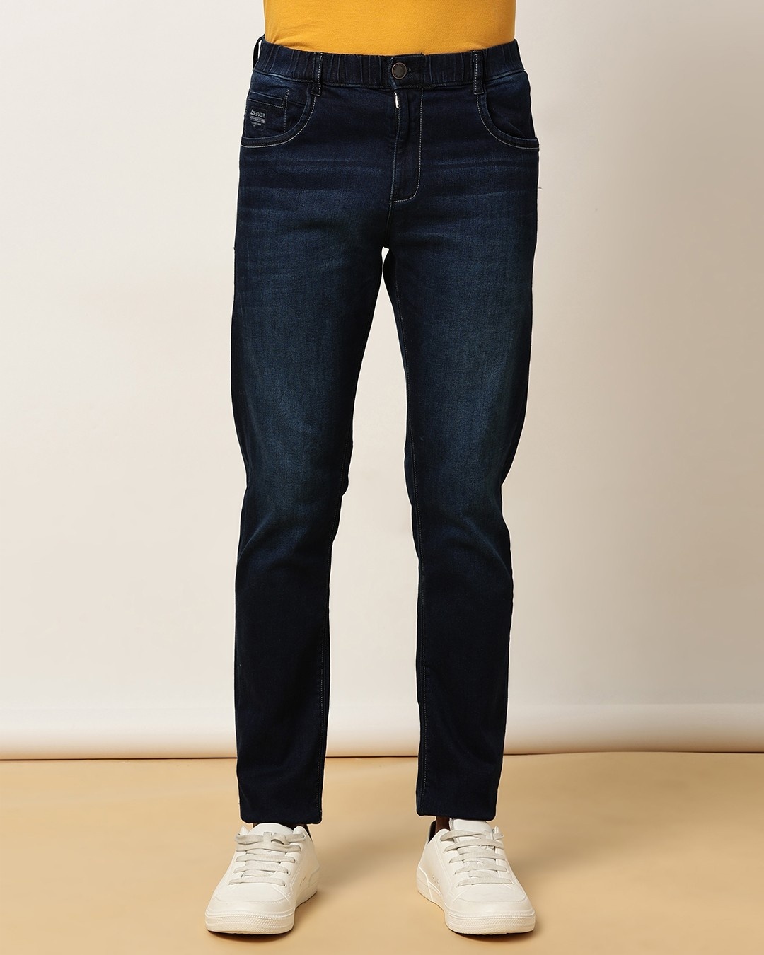 Buy Men's Navy Blue Washed Jeans Online at Bewakoof
