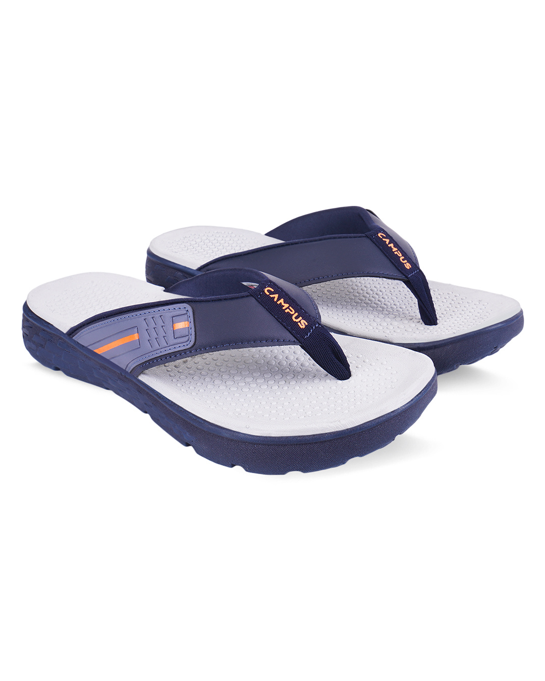 Buy Men's Navy Self Design Flip Flops Online in India at Bewakoof