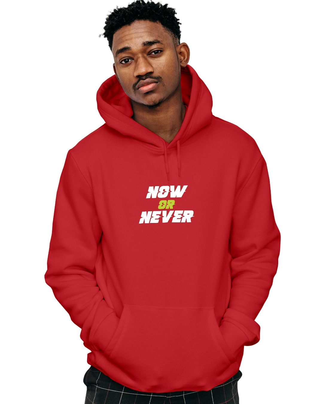 Buy Men's Now Or Never Hoodie Online at Bewakoof