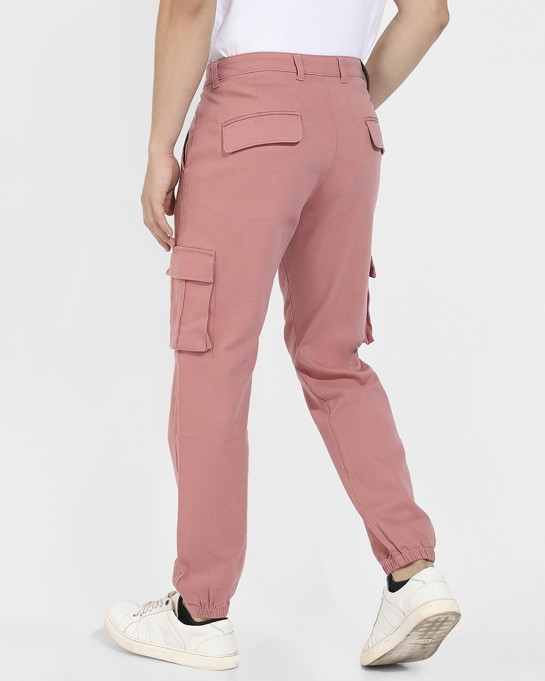 Buy Men's Nude Pink Cargo Trousers Online at Bewakoof