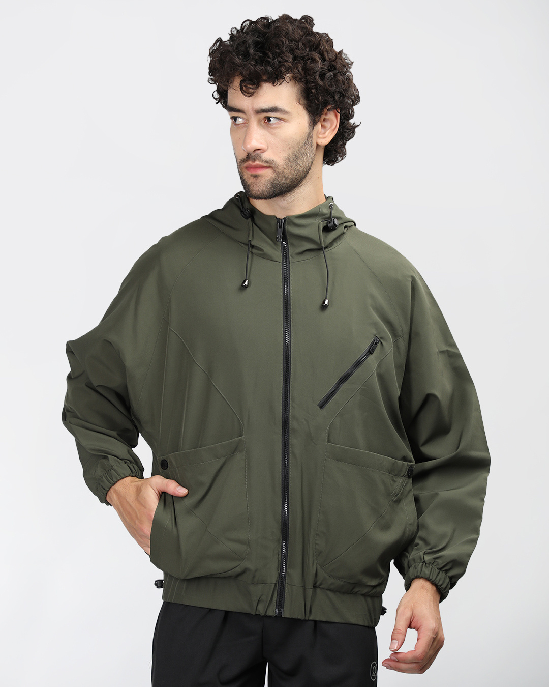 Buy Men's Olive Green Wind Cheater Jacket Online at Bewakoof