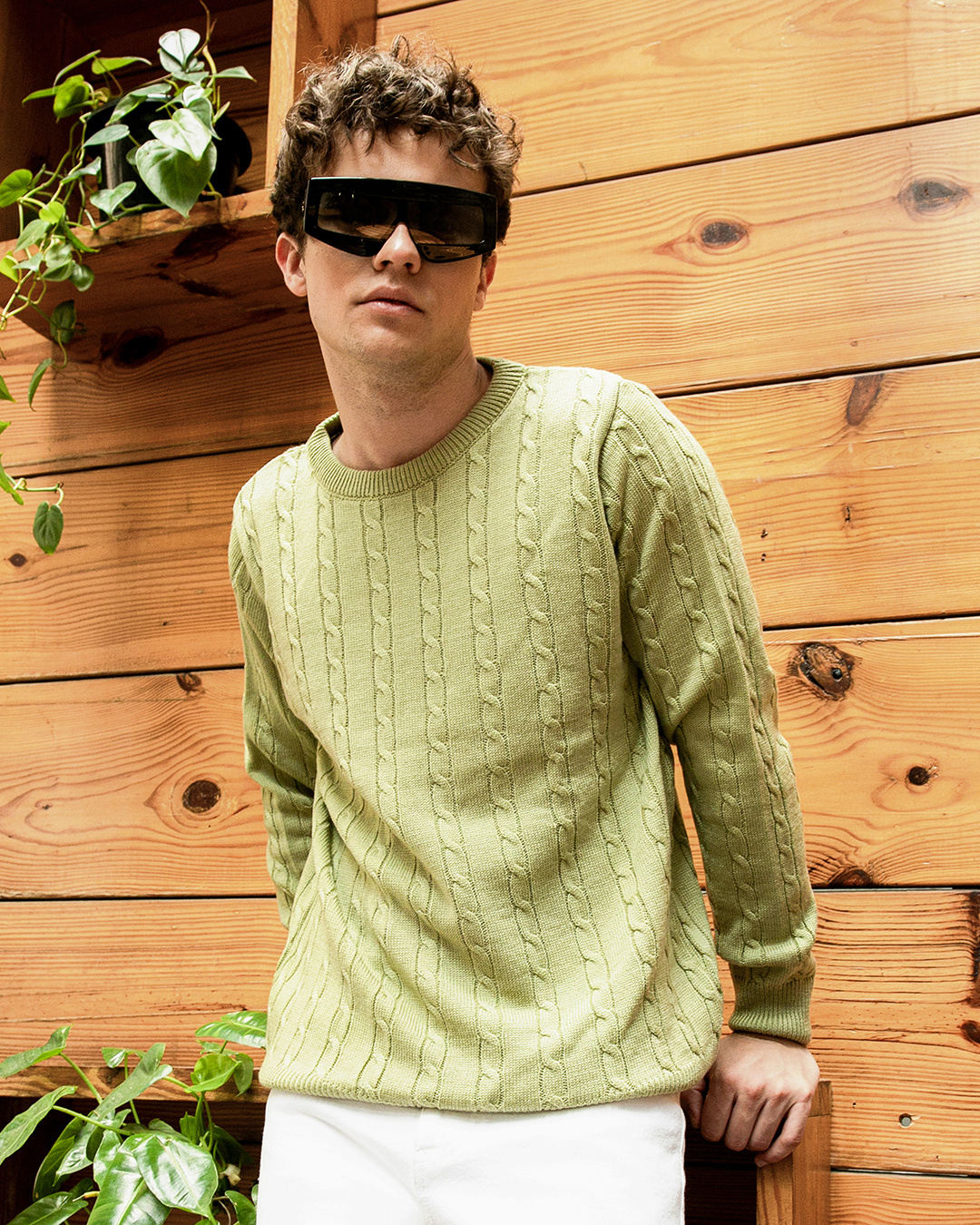 Buy Men's Olive Green Sweater Online at Bewakoof