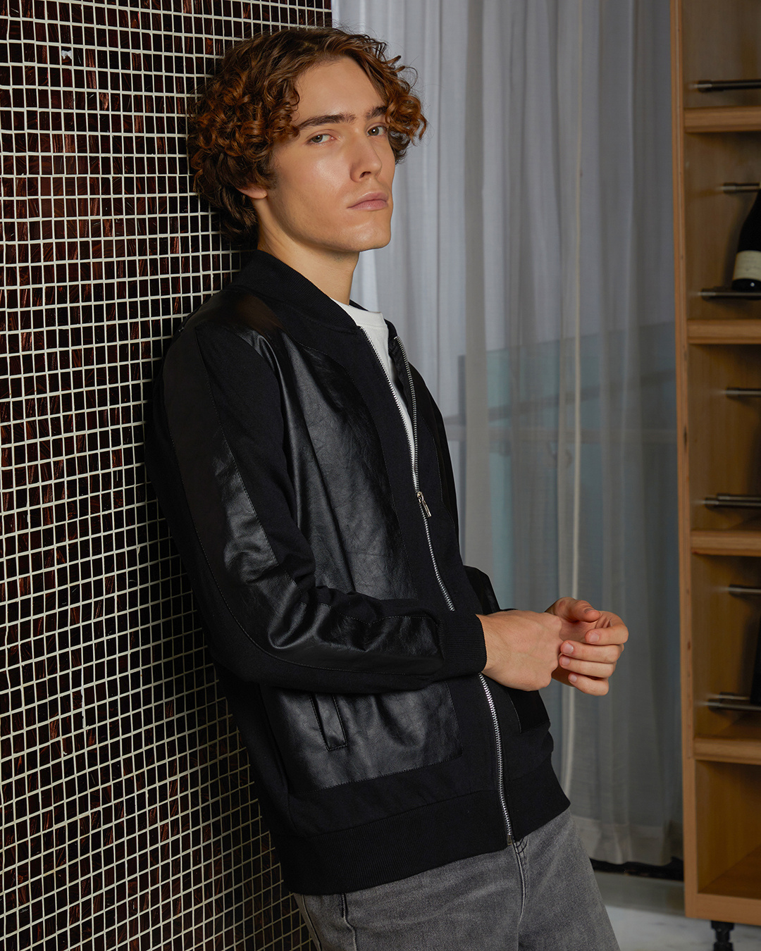 Buy Men's Onyx Black Bomber Jacket Online at Bewakoof