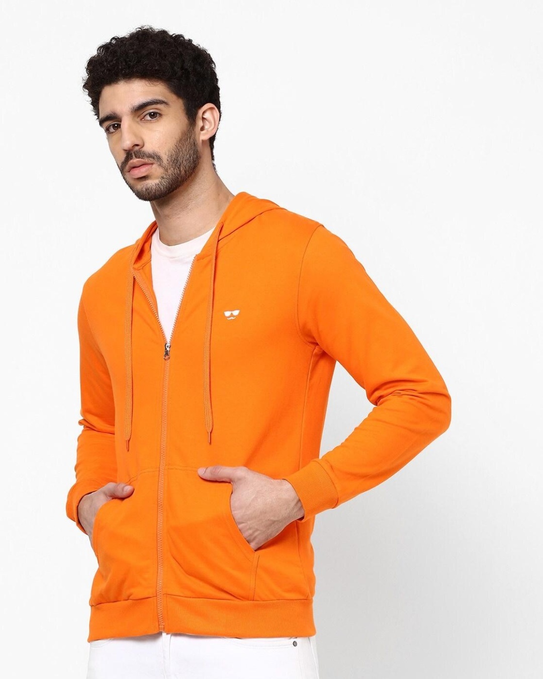 Buy Men's Orange Hoodie Online at Bewakoof