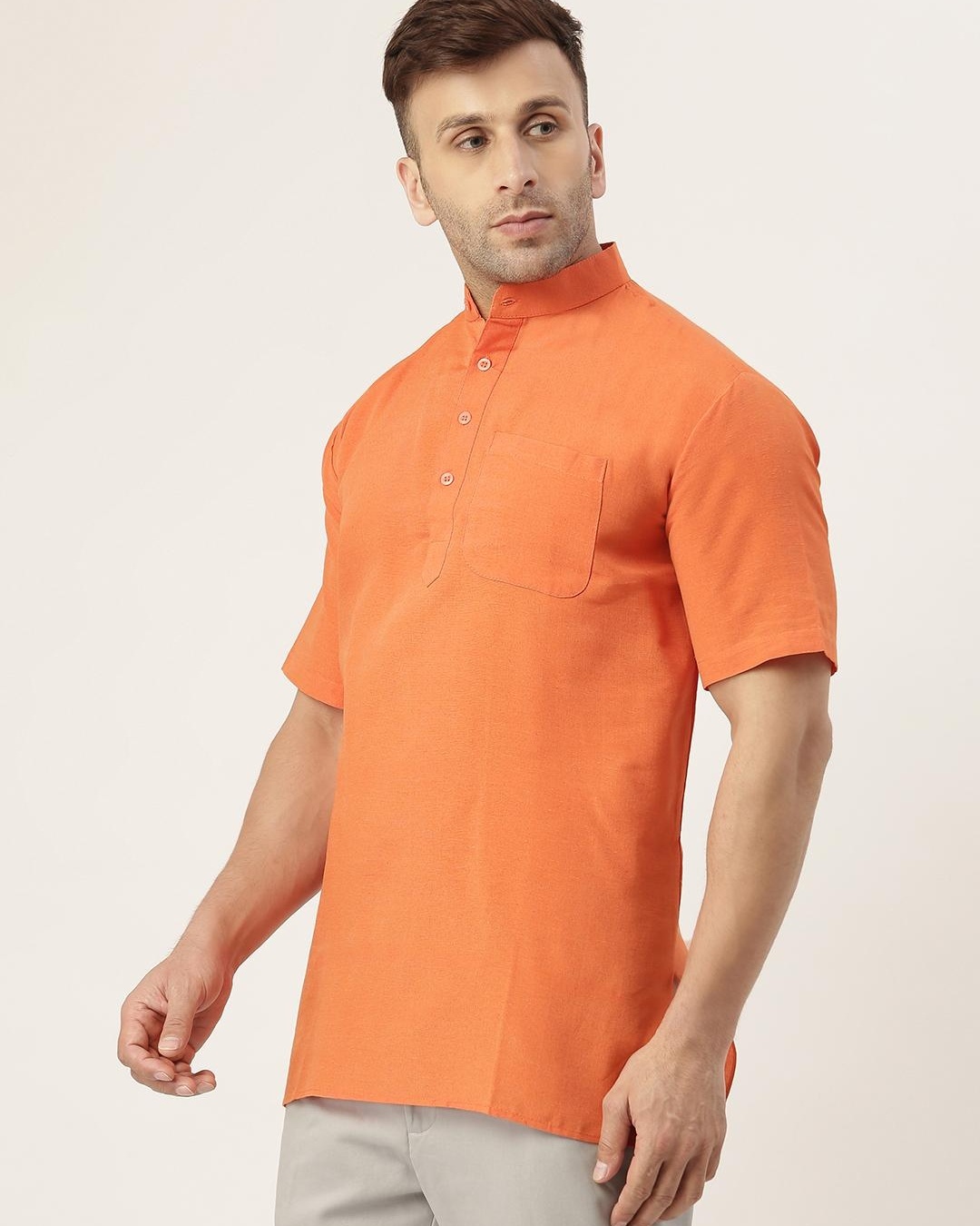 Buy Men's Orange Kurta Online at Bewakoof