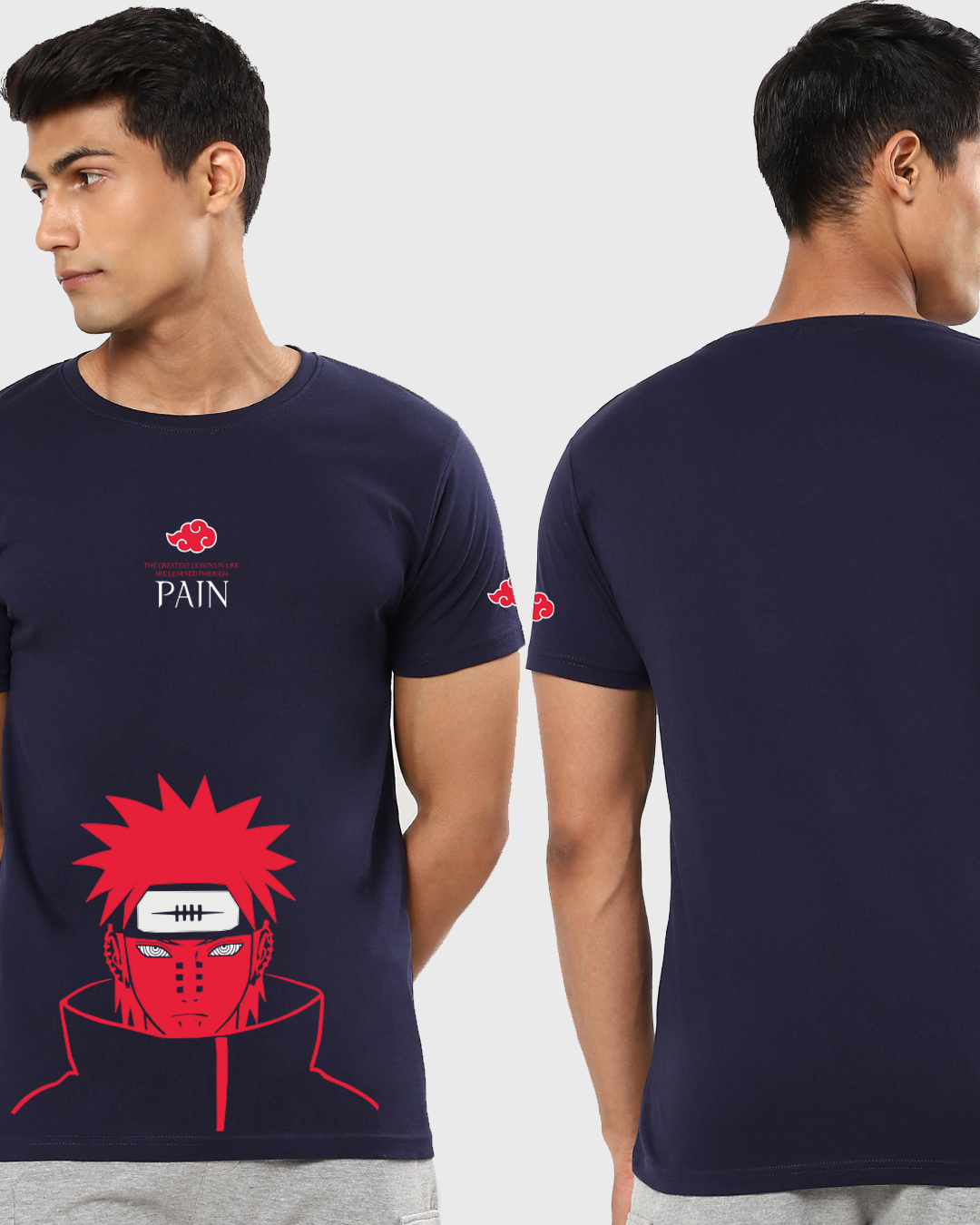 Buy Men's Blue Pain Graphic Printed T-shirt Online at Bewakoof
