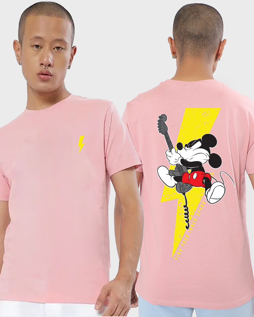 Buy Men's Pink Find Your Inner Spark Graphic Printed T-shirt Online at ...