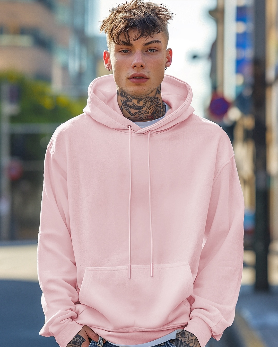 Buy Men's Pink Oversized Hoodies Online at Bewakoof