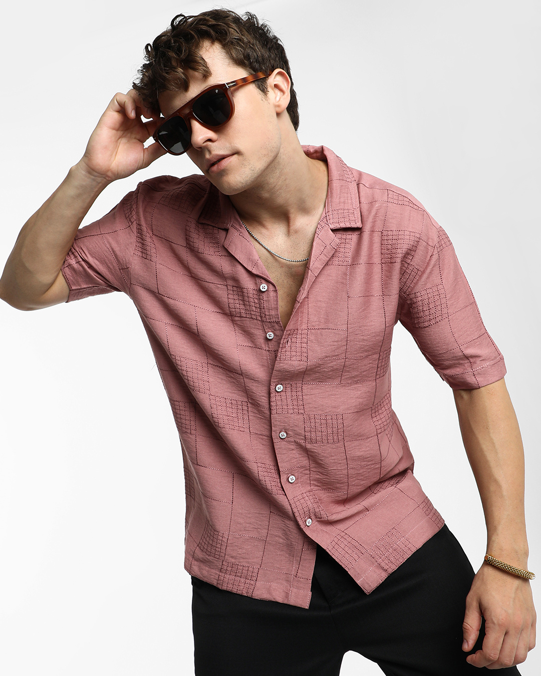 Buy Men's Pink Oversized Shirt Online at Bewakoof
