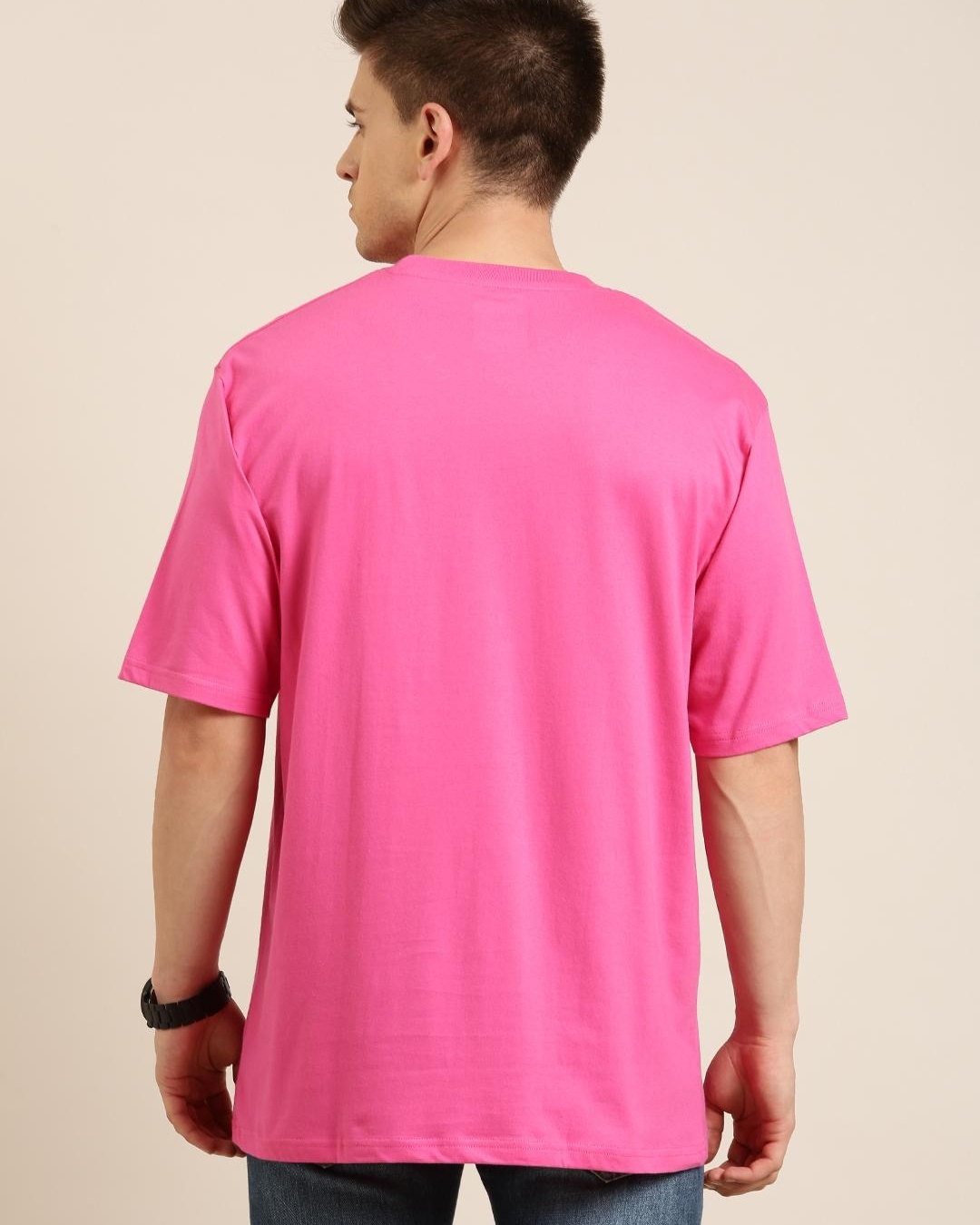 Buy Men's Pink Oversized T-shirt for Men Pink Online at Bewakoof