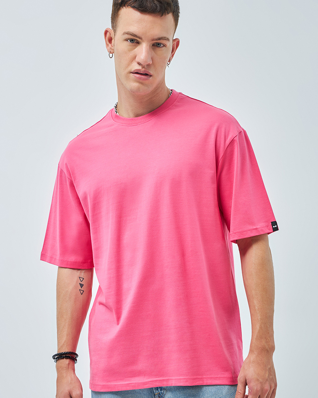 Buy Men's Pink Oversized T-shirt Online at Bewakoof