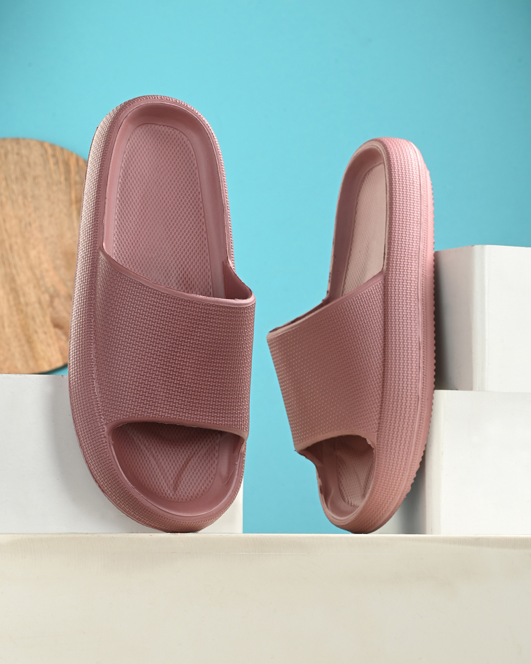 Buy Men's Pink Sliders Online in India at Bewakoof
