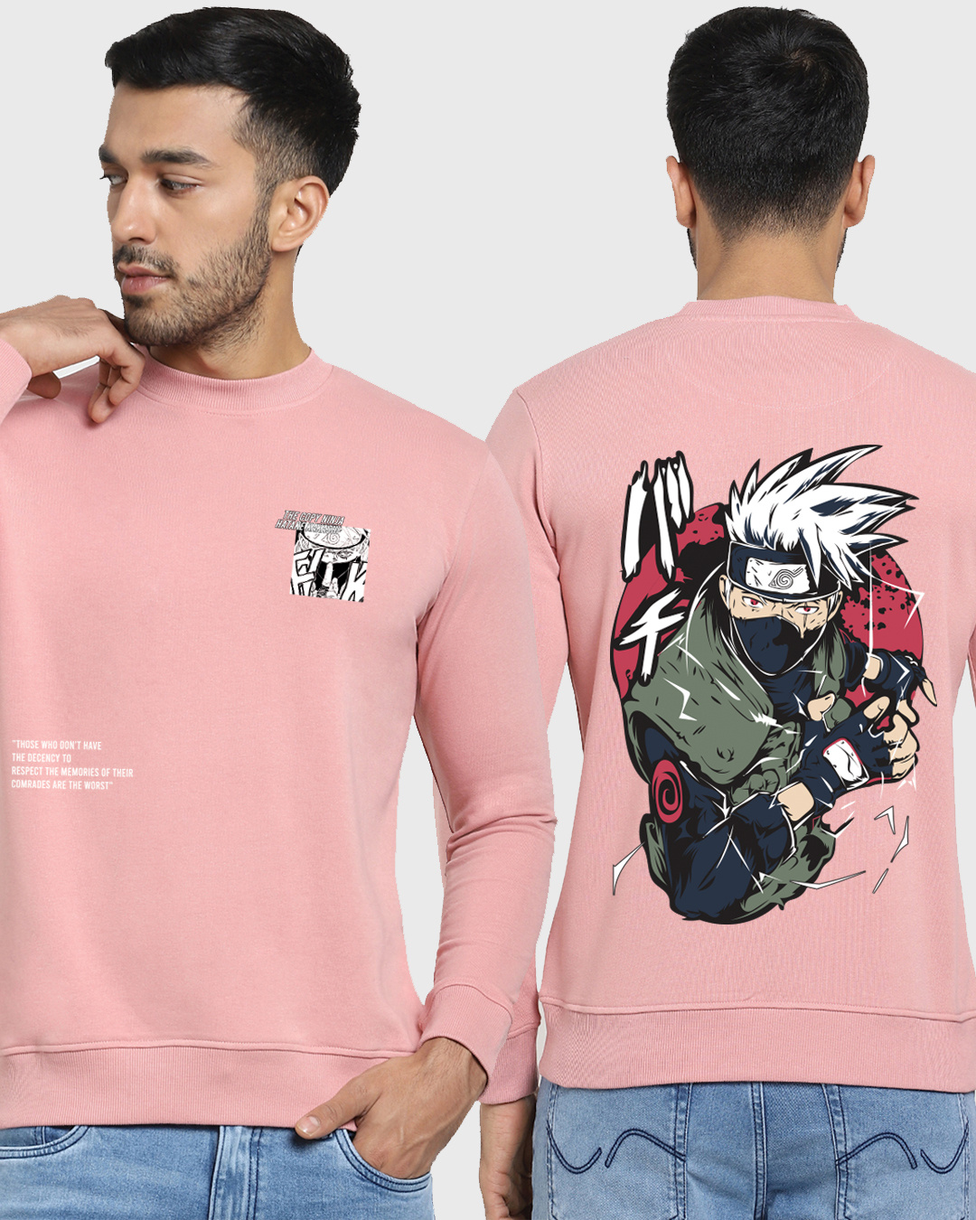 Buy Men's Pink Son Of White Fang Graphic Printed Sweatshirt Online at ...