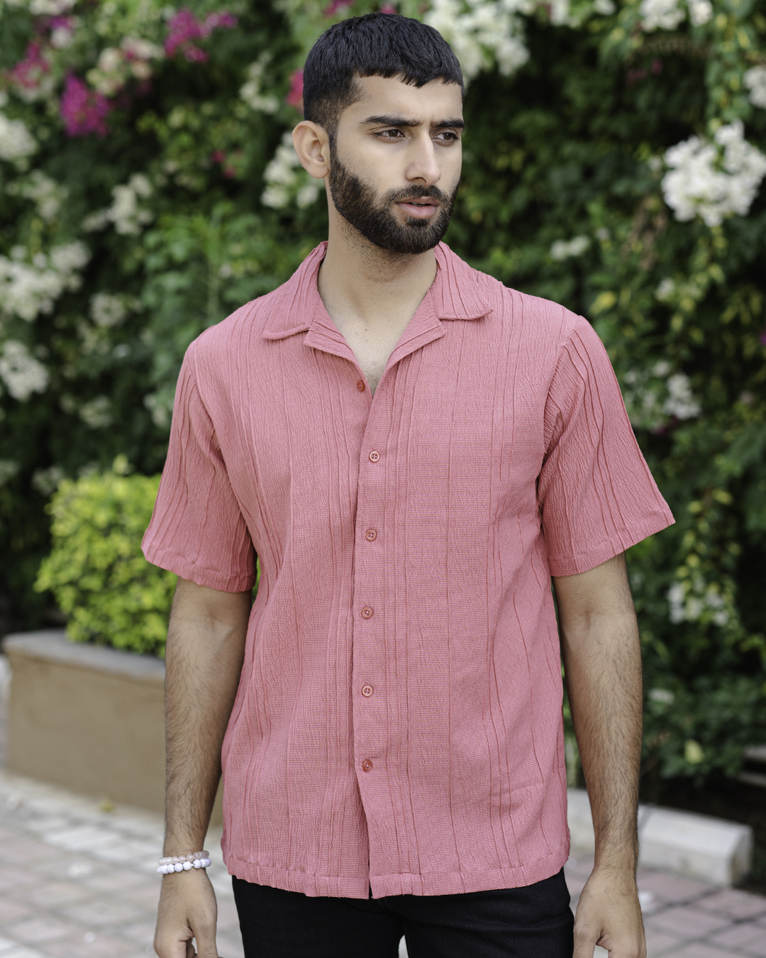 Buy Men's Pink Striped Oversized Shirt Online at Bewakoof