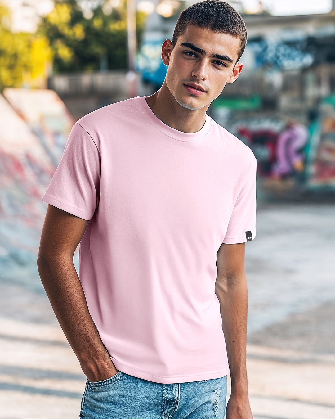 Buy Men's Pink T-shirt Online at Bewakoof