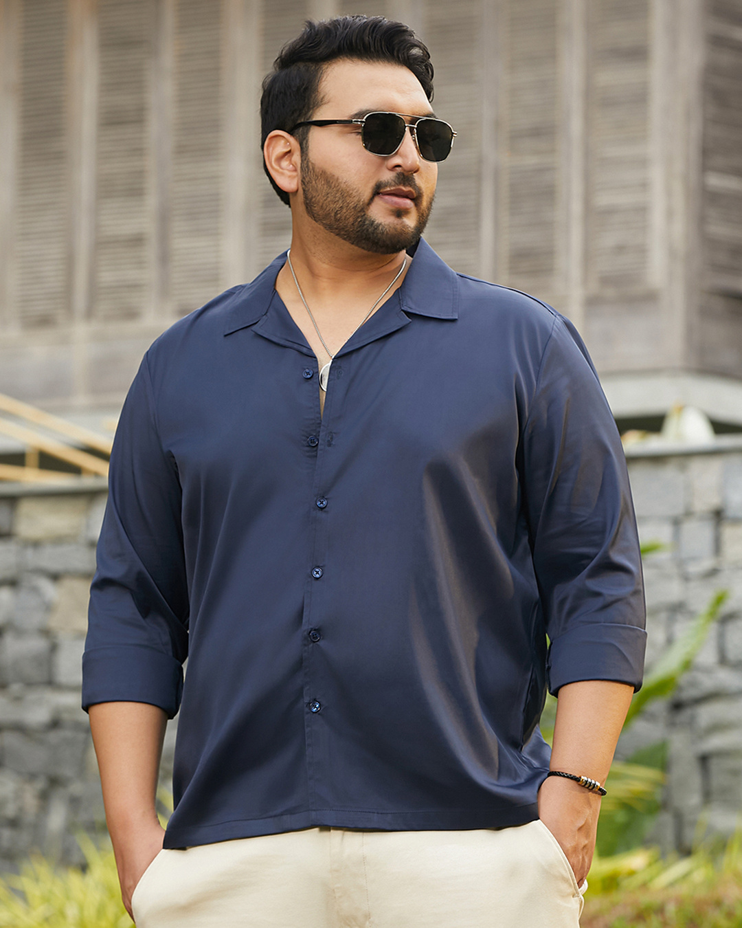 Buy Men's Prussian Blue Shirt Online at Bewakoof