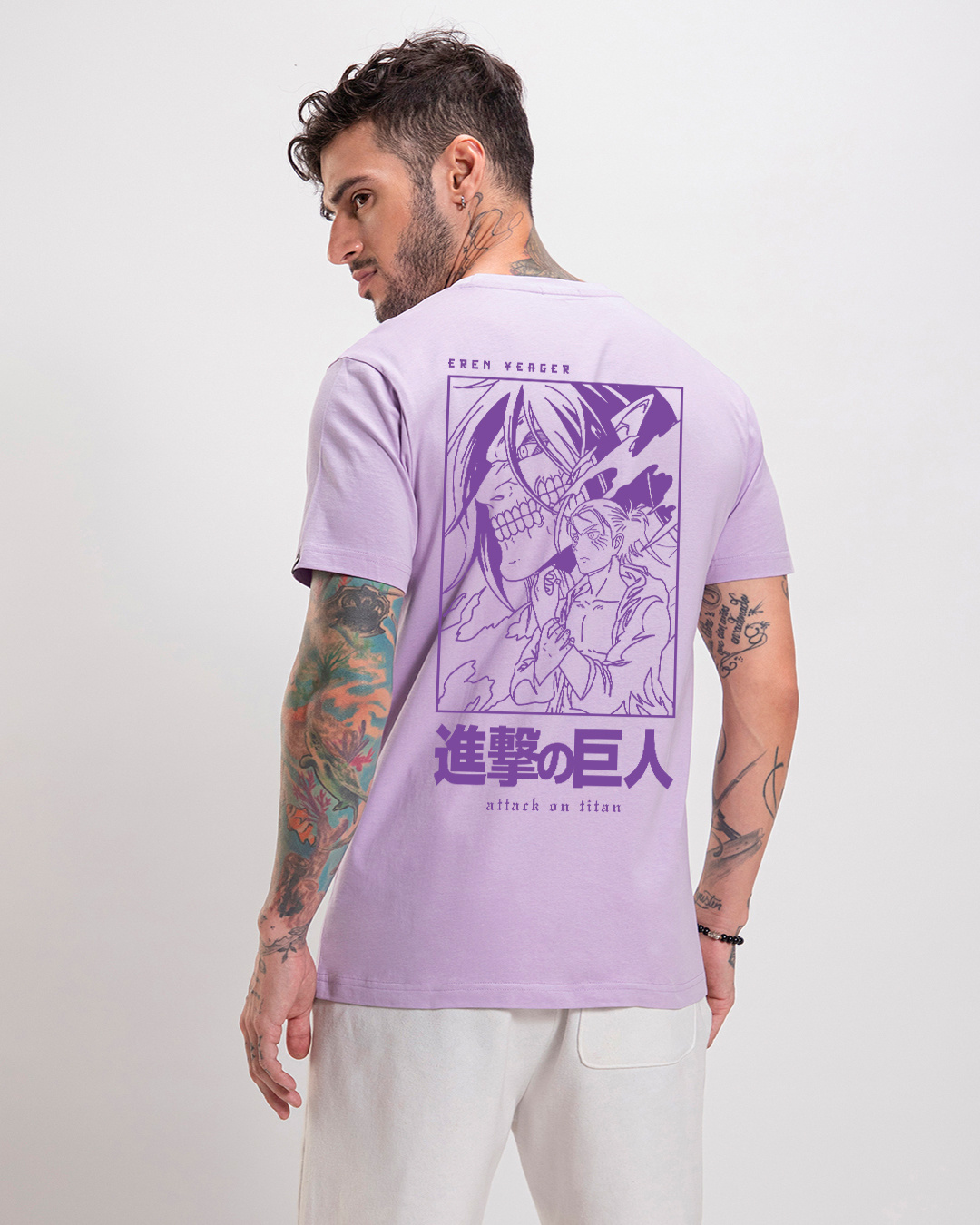 Buy Men's Purple AOT Founding Titan Graphic Printed T-shirt Online at ...