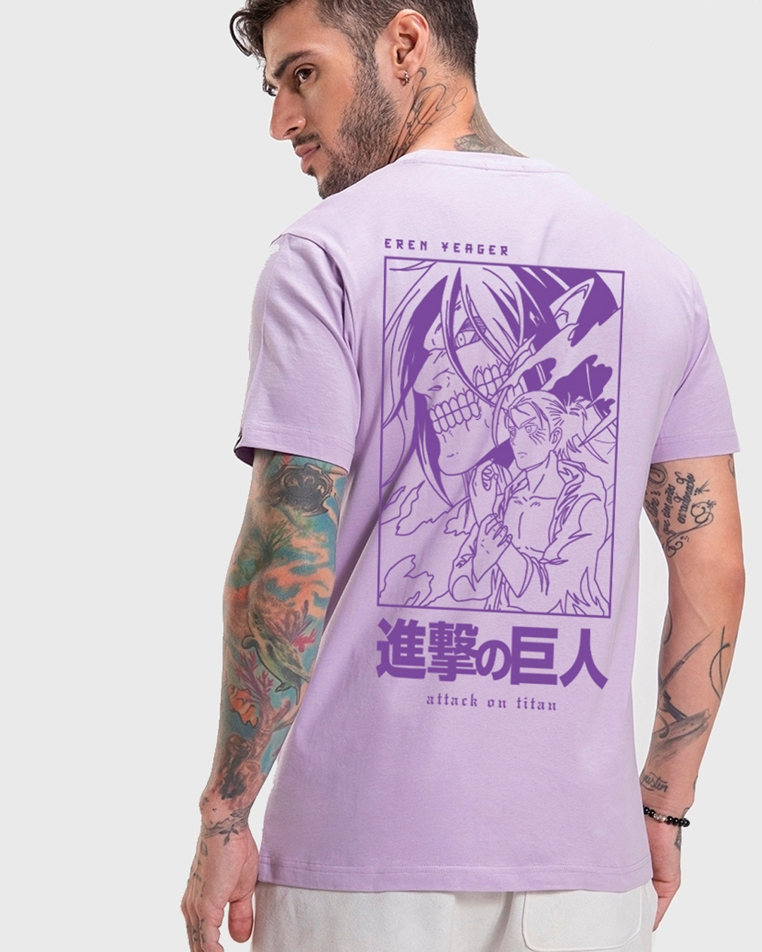 Buy Men's Purple AOT Founding Titan Graphic Printed T-shirt Online at ...