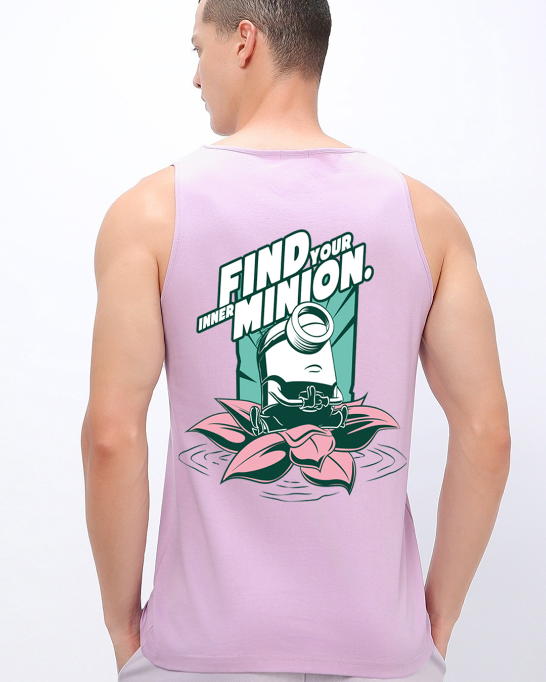 Buy Men's Purple Find Your Inner Minion Graphic Printed Vest Online at ...