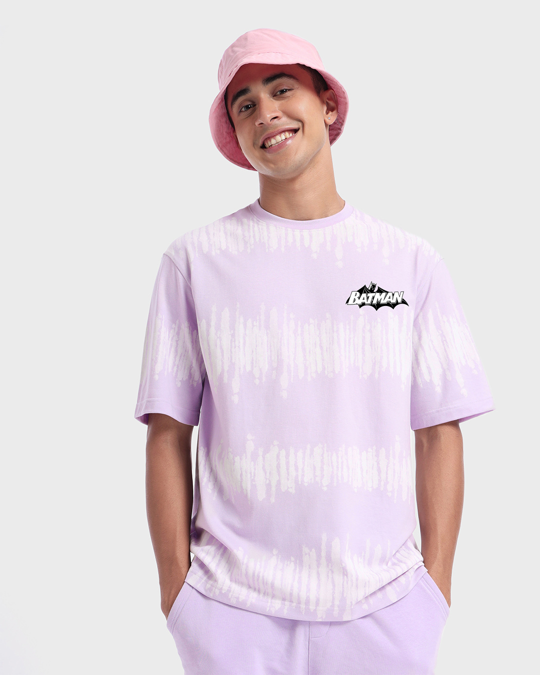 Buy Men's Purple Gotham Knight Graphic Printed Oversized T-shirt Online ...