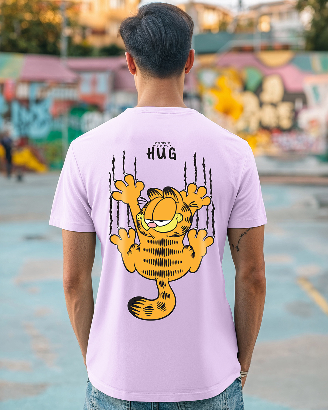 Buy Men's Purple Hug It Out Graphic Printed T-shirt Online at Bewakoof