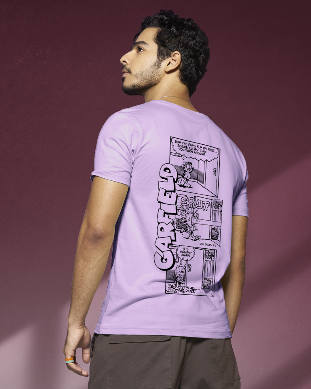Buy Men's Purple Its Monday Again Graphic Printed T-shirt Online at ...