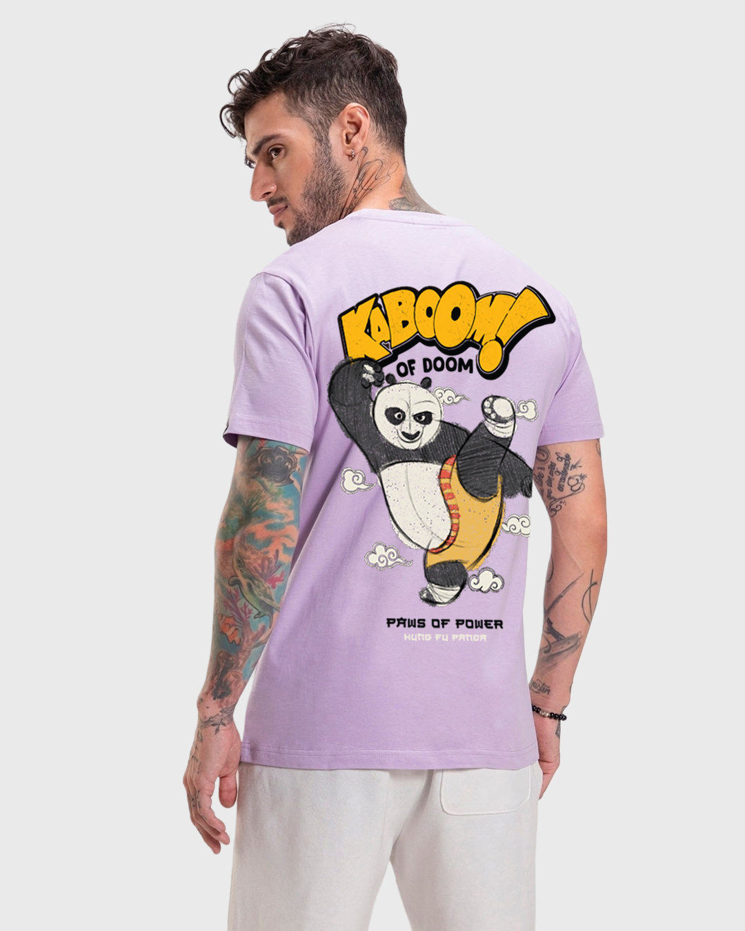 Buy Men's Purple Kaboom Graphic Printed T-shirt for Men Online at Bewakoof