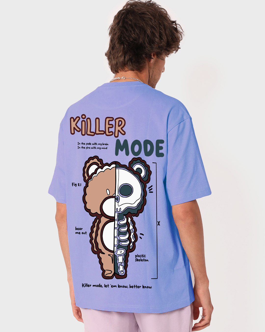 Buy Men's Purple Killer Mode Graphic Printed Oversized T-shirt Online ...