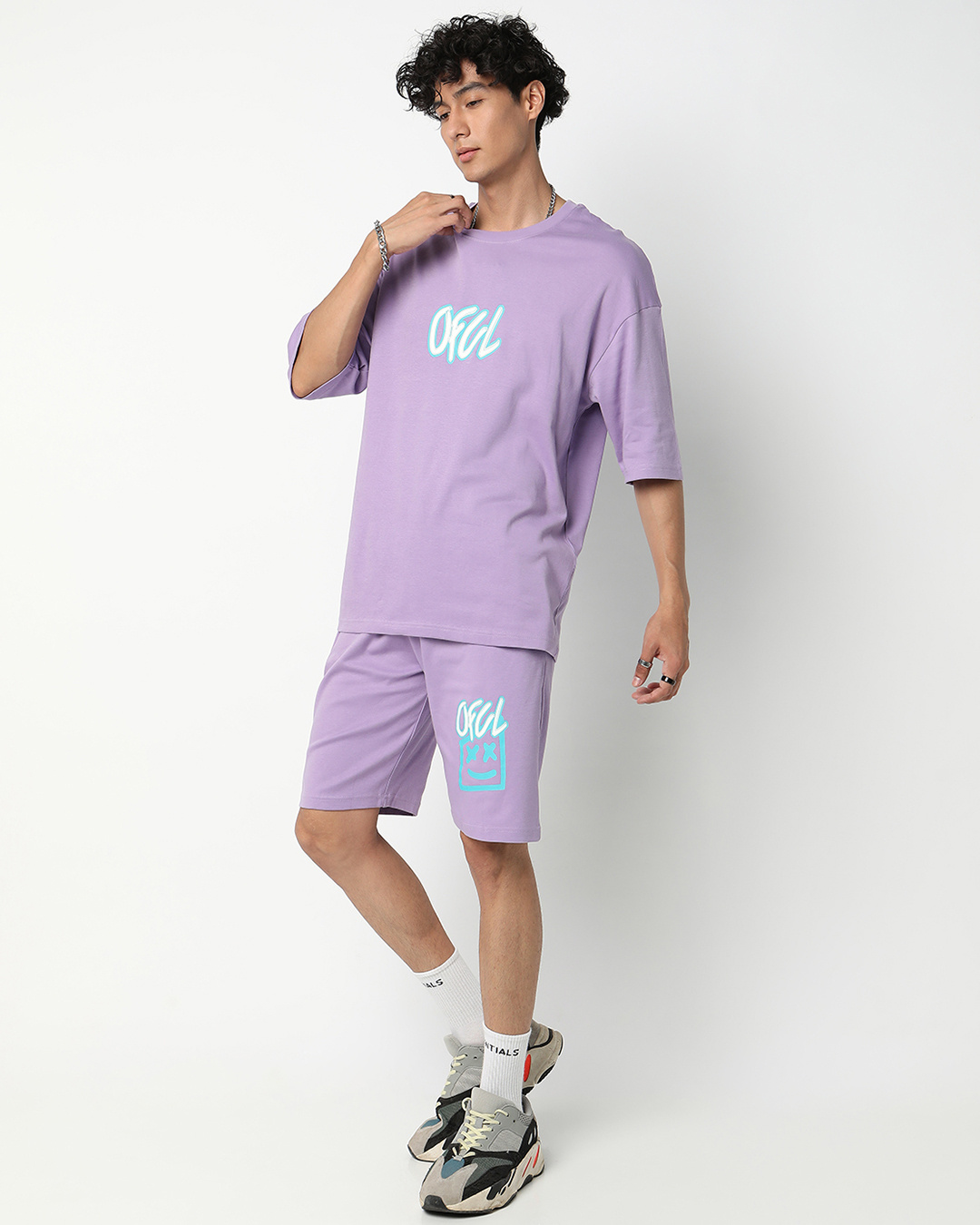 Buy Men's Purple OFCL Graphic print Co-ordinates Online in India at ...