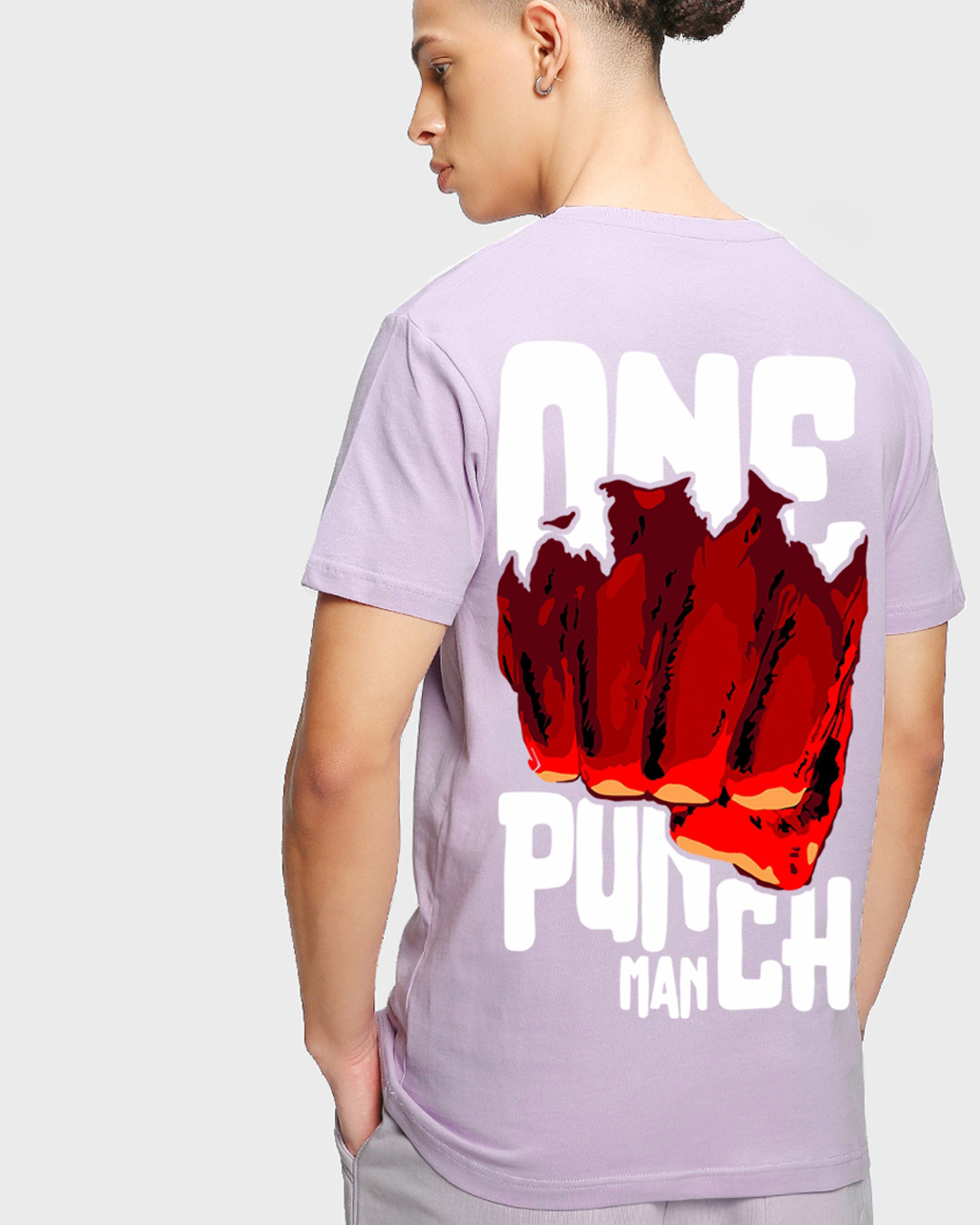 Buy Men's Purple One Punch Man Graphic Printed T-shirt Online at Bewakoof